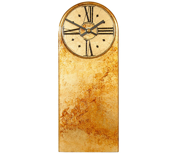 Marble Gold Mantel Clock with Round Dial - Decorative Clocks